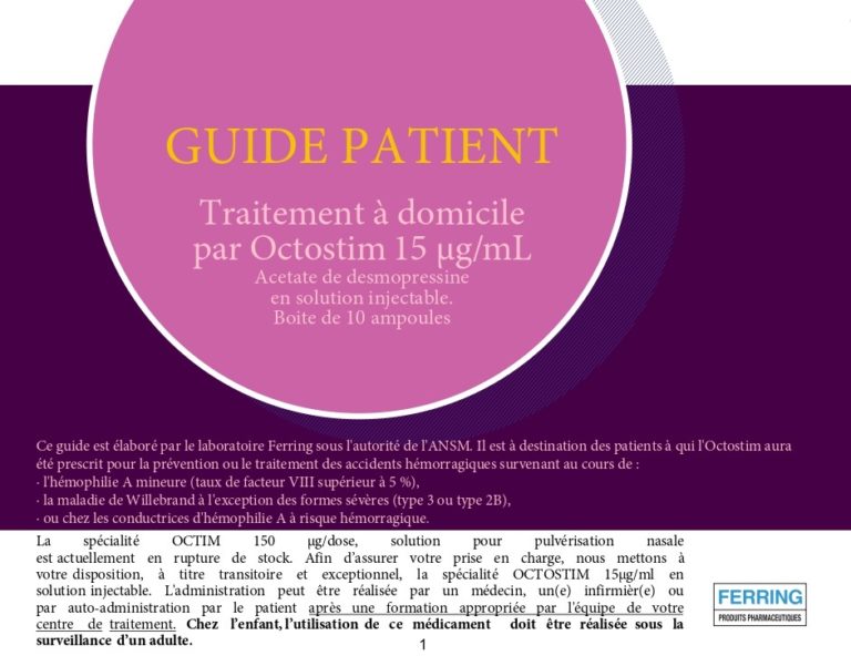 Remplacement d’OCTIM® spray par OCTOSTIM® 15 microgramme/ml solution ...